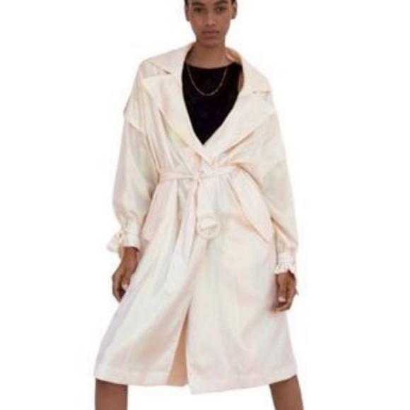 Zara | Jackets & Coats | Zara Iridescent Trench Coat Duster Sm | Poshmark